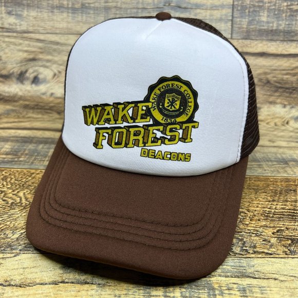 Unbranded | Accessories | Wake Forest Mens Trucker Hat Brown Snapback ...